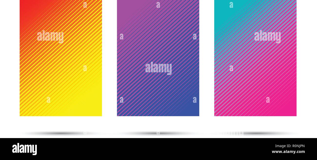 A4 Fading line pattern background set Stock Vector Image & Art - Alamy