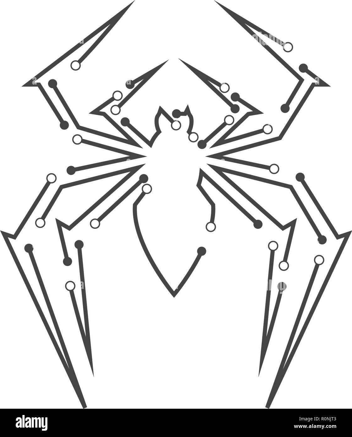 Spider Logo design vector illustration design template Stock Vector ...