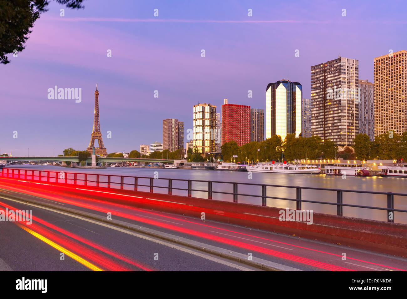 Eiffel tower and quay de Grenelle, Paris, France Stock Photo - Alamy