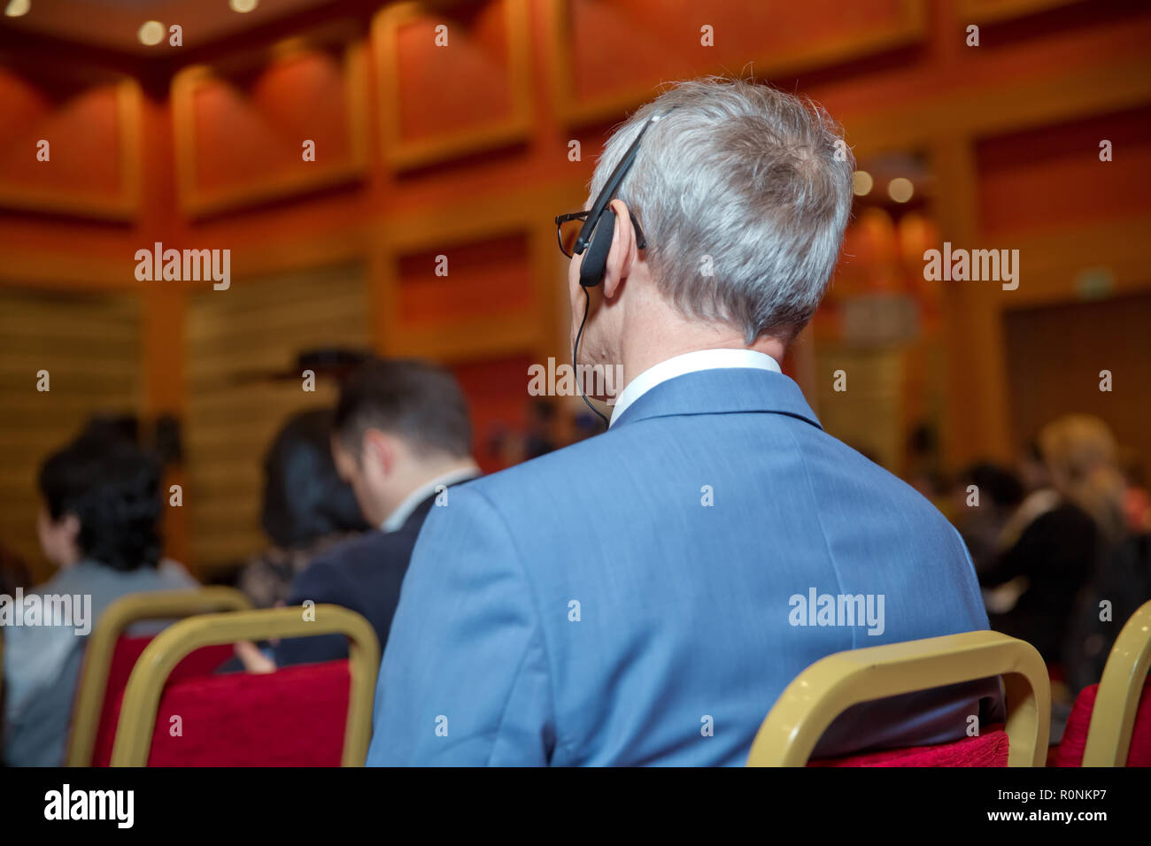 Bald head black security guard hi-res stock photography and images - Alamy