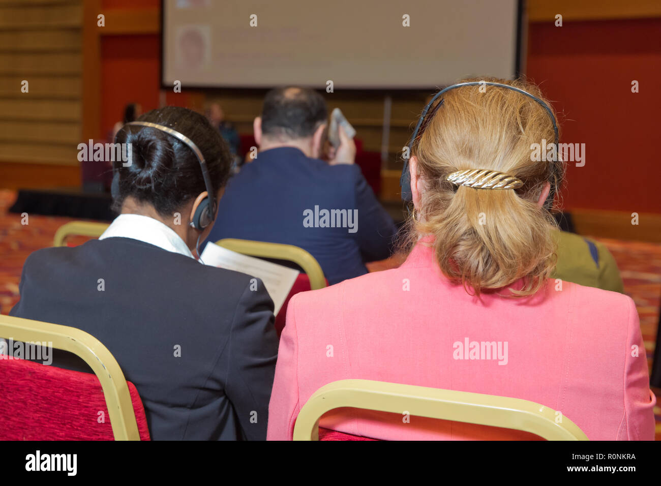 Bald head black security guard hi-res stock photography and images - Alamy
