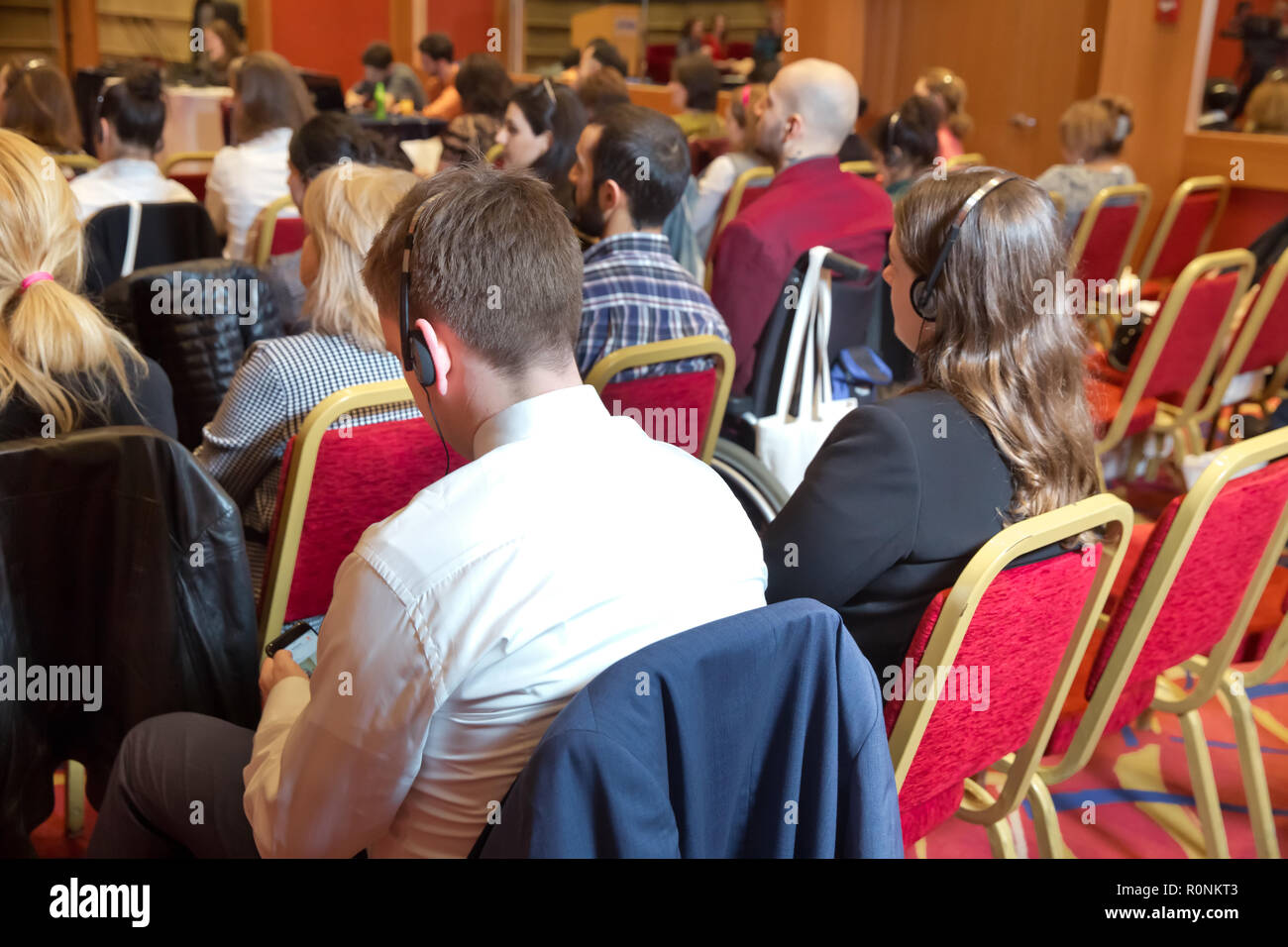 Bald head black security guard hi-res stock photography and images - Alamy