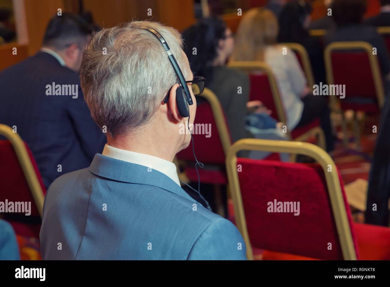 Bald head black security guard hi-res stock photography and images - Alamy