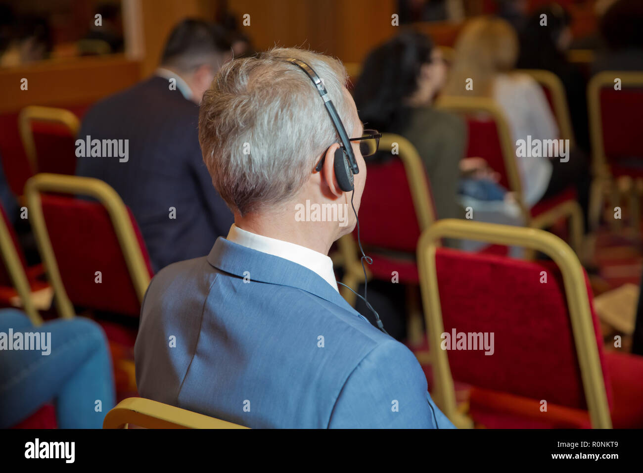 Bald head black security guard hi-res stock photography and images - Alamy