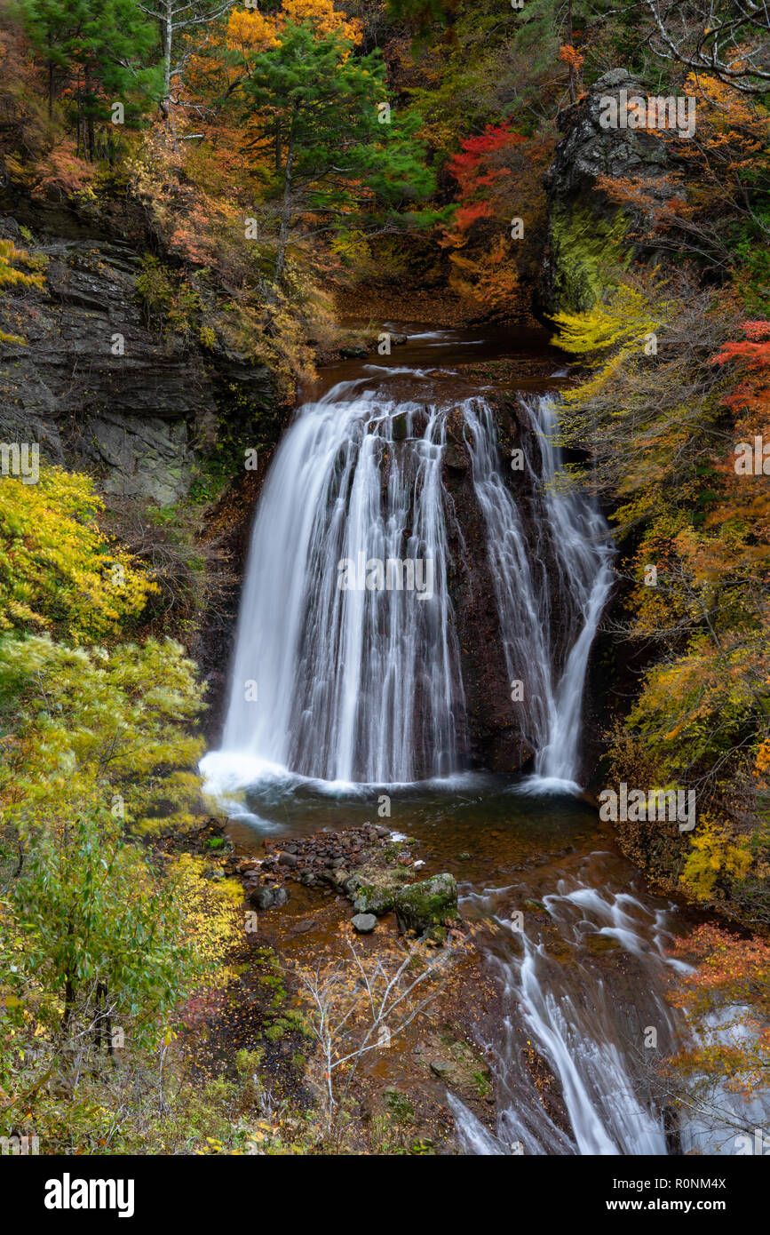 Waterfall in Yokoya Gorge Stock Photo - Alamy