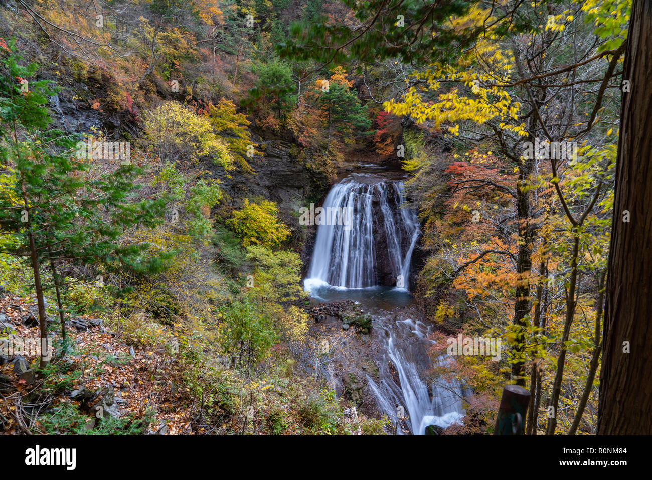 Waterfall in Yokoya Gorge Stock Photo - Alamy
