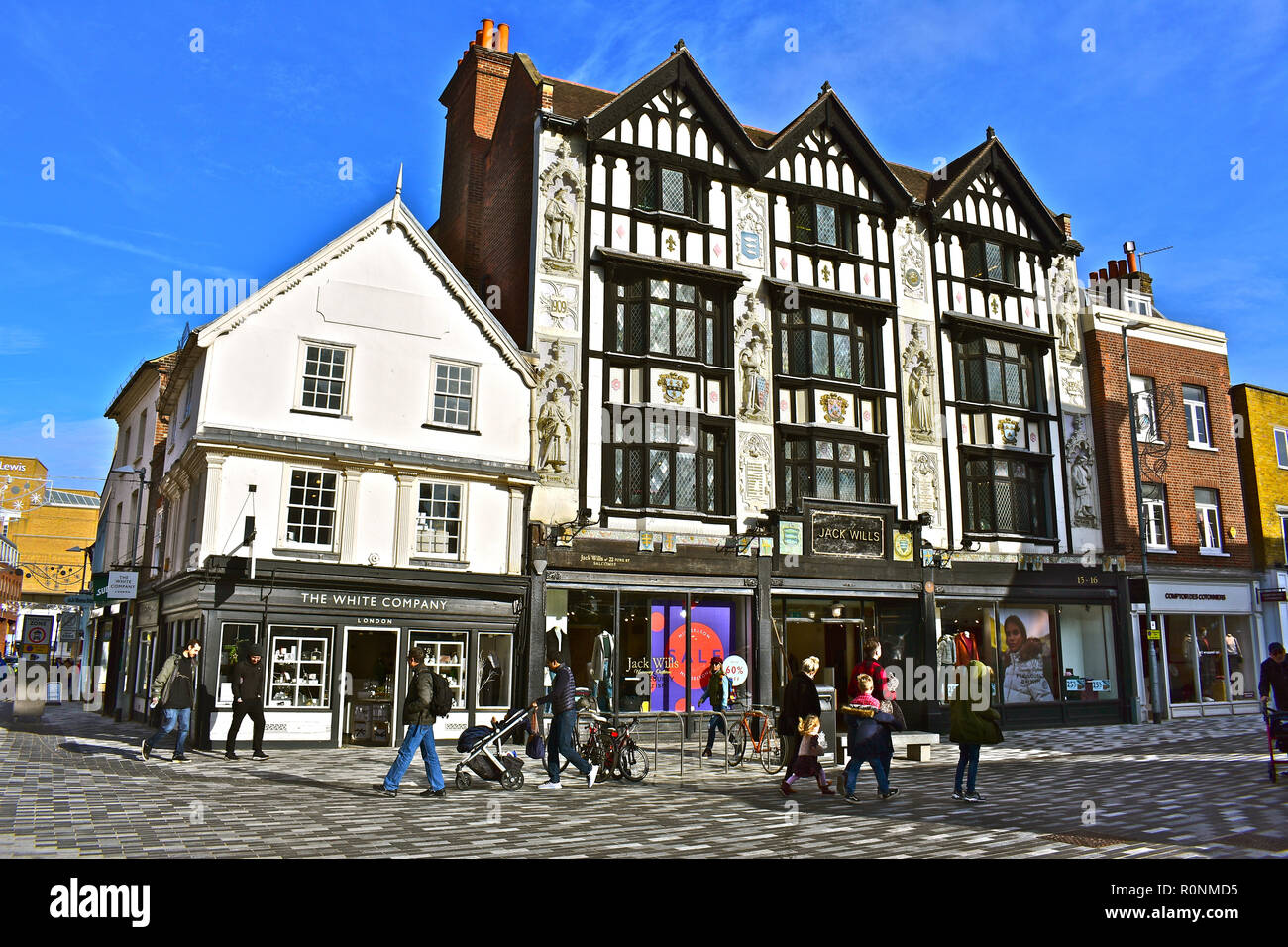 The retailer Jack Wills occupies this old building but the Tudor style ...
