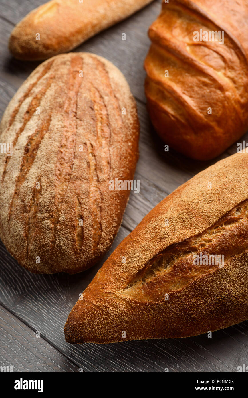 Variety of French breads Stock Photo - Alamy