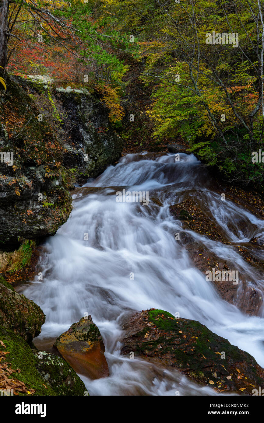 Waterfall in Yokoya Gorge Stock Photo - Alamy