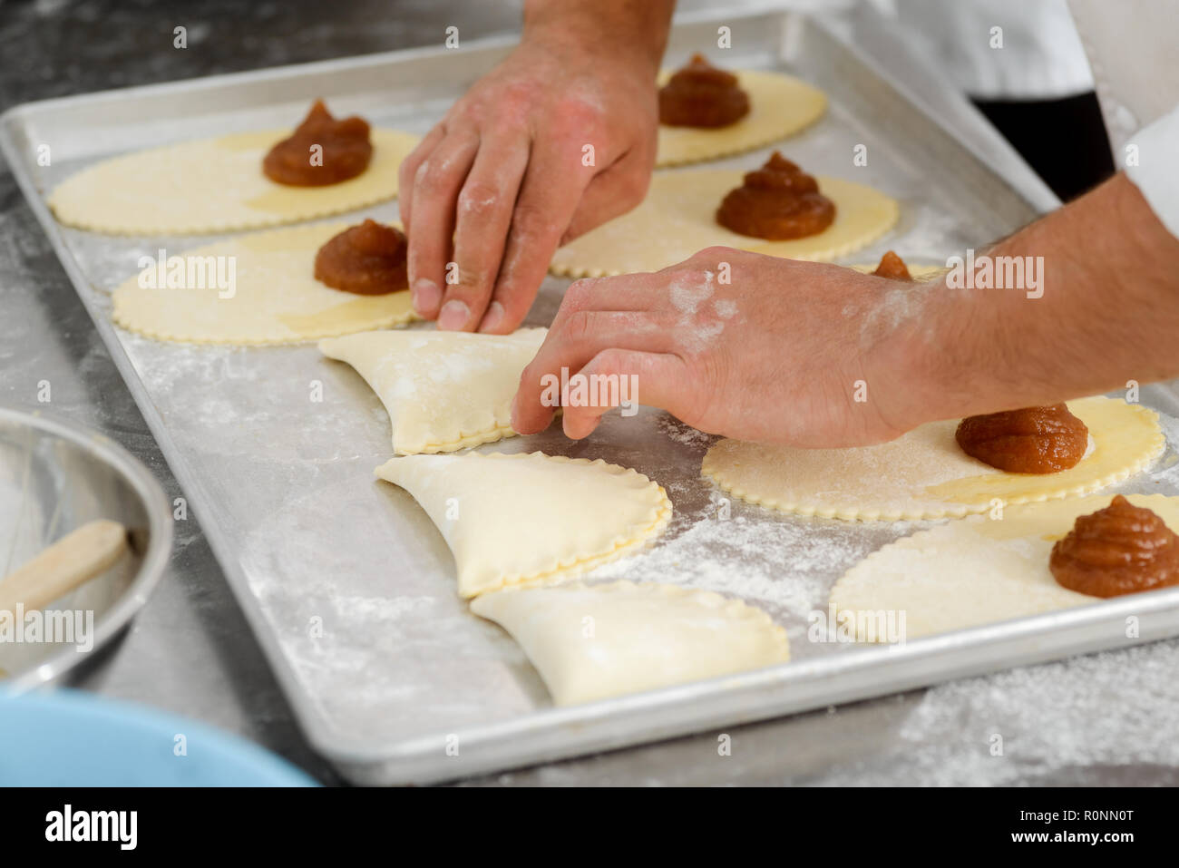 Puff pastry with jam filling Stock Photo - Alamy