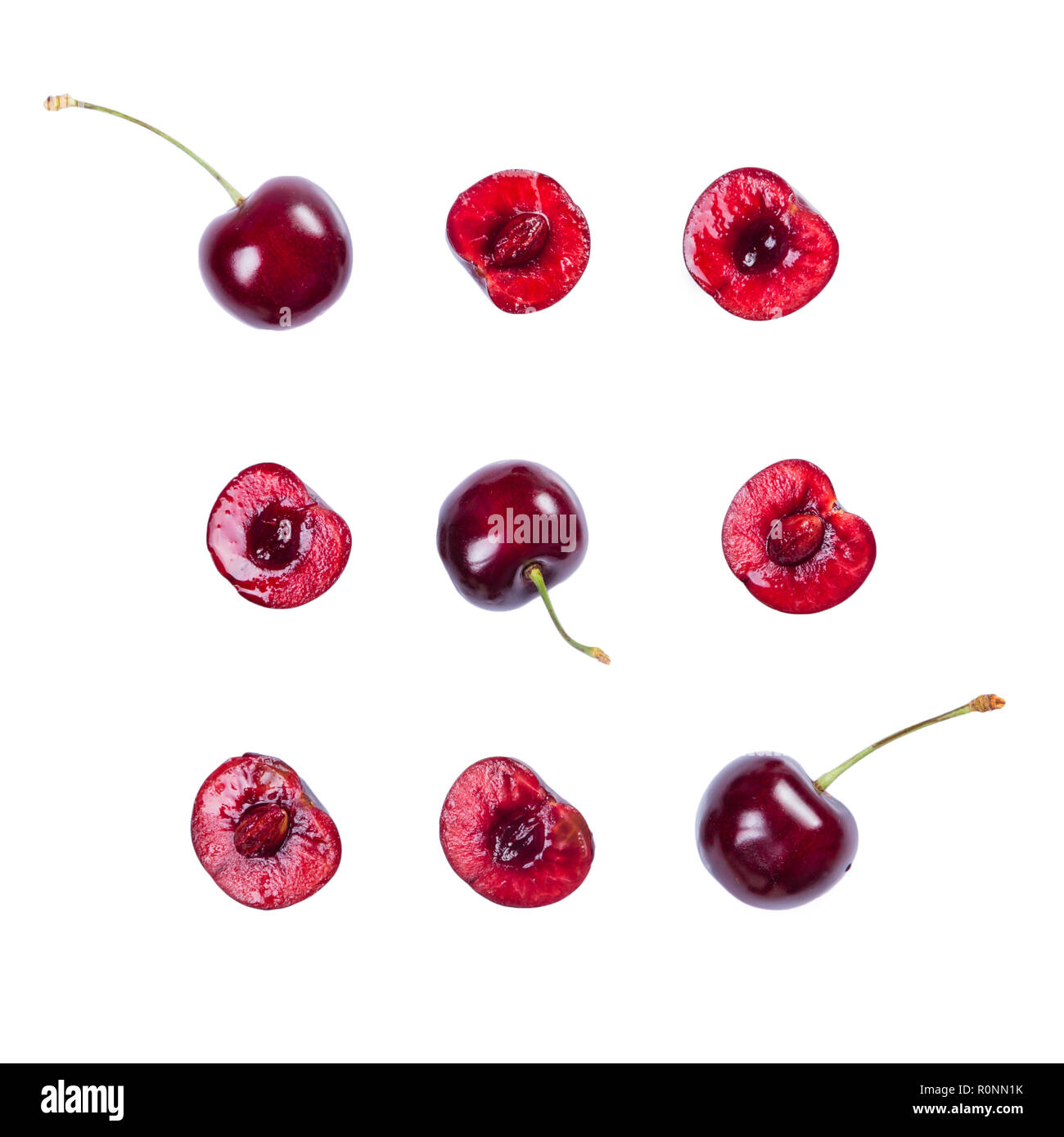 Seamless background fruit cherry Cut Out Stock Images & Pictures - Alamy