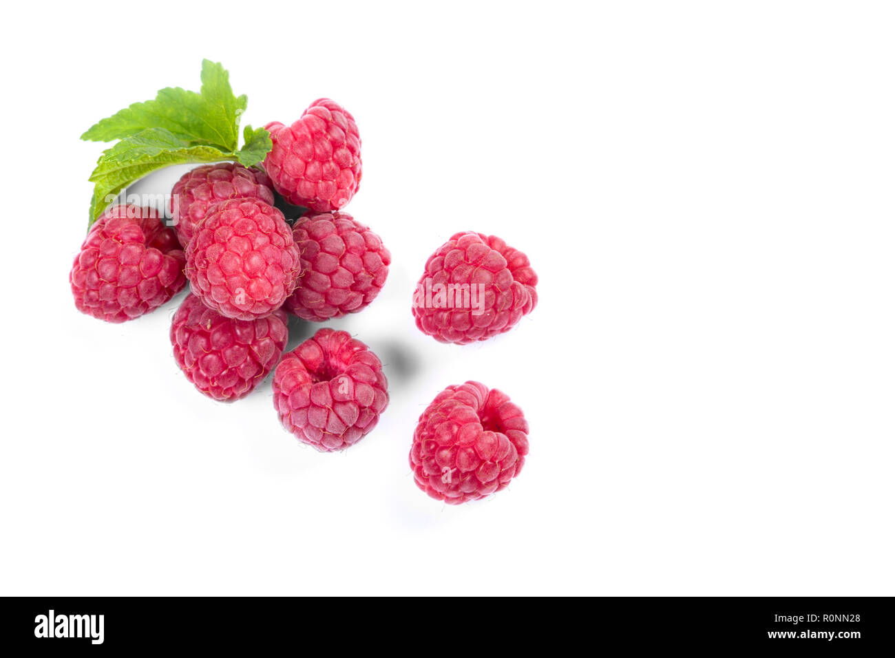 Raspberry pattern isolated on white Stock Photo - Alamy