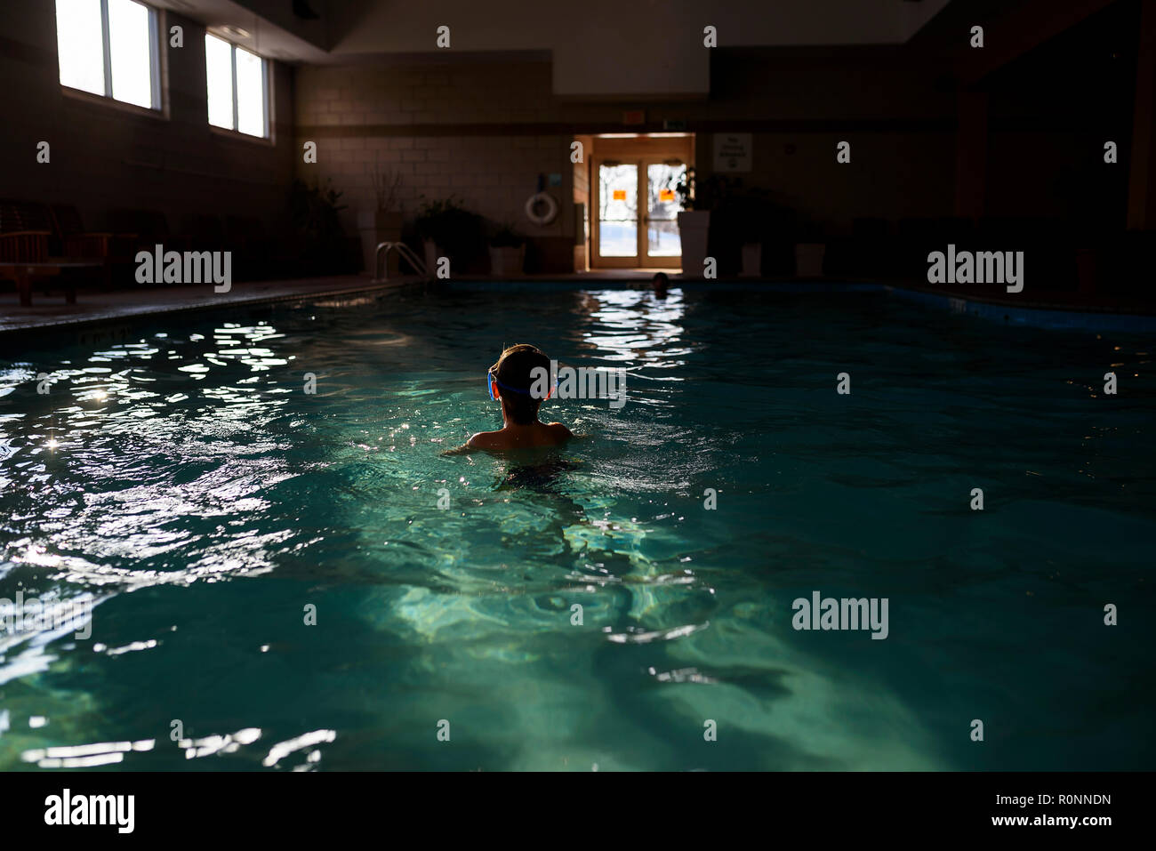 Swimming pool shadow person hi-res stock photography and images - Alamy