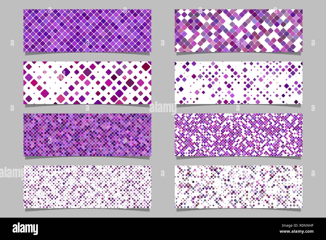 Abstract modern diagonal rounded square pattern banner background set Stock Vector Image & Art ...