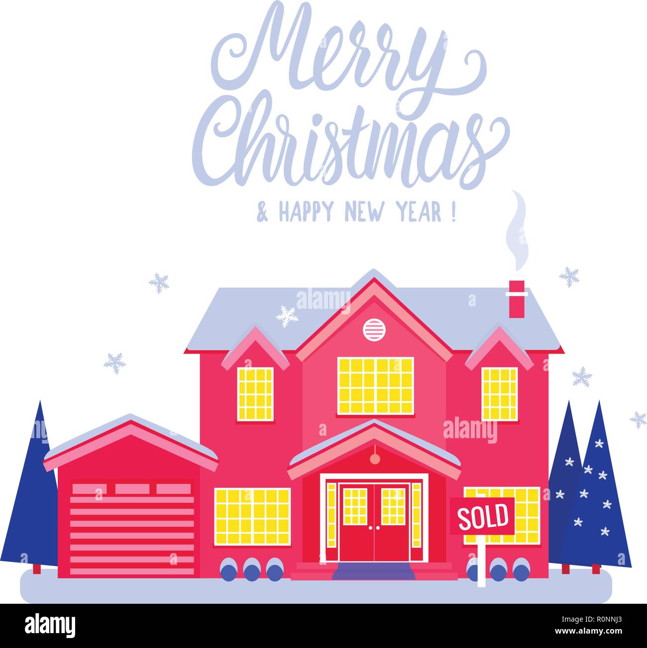 Banner two pink christmas Stock Vector Images - Alamy