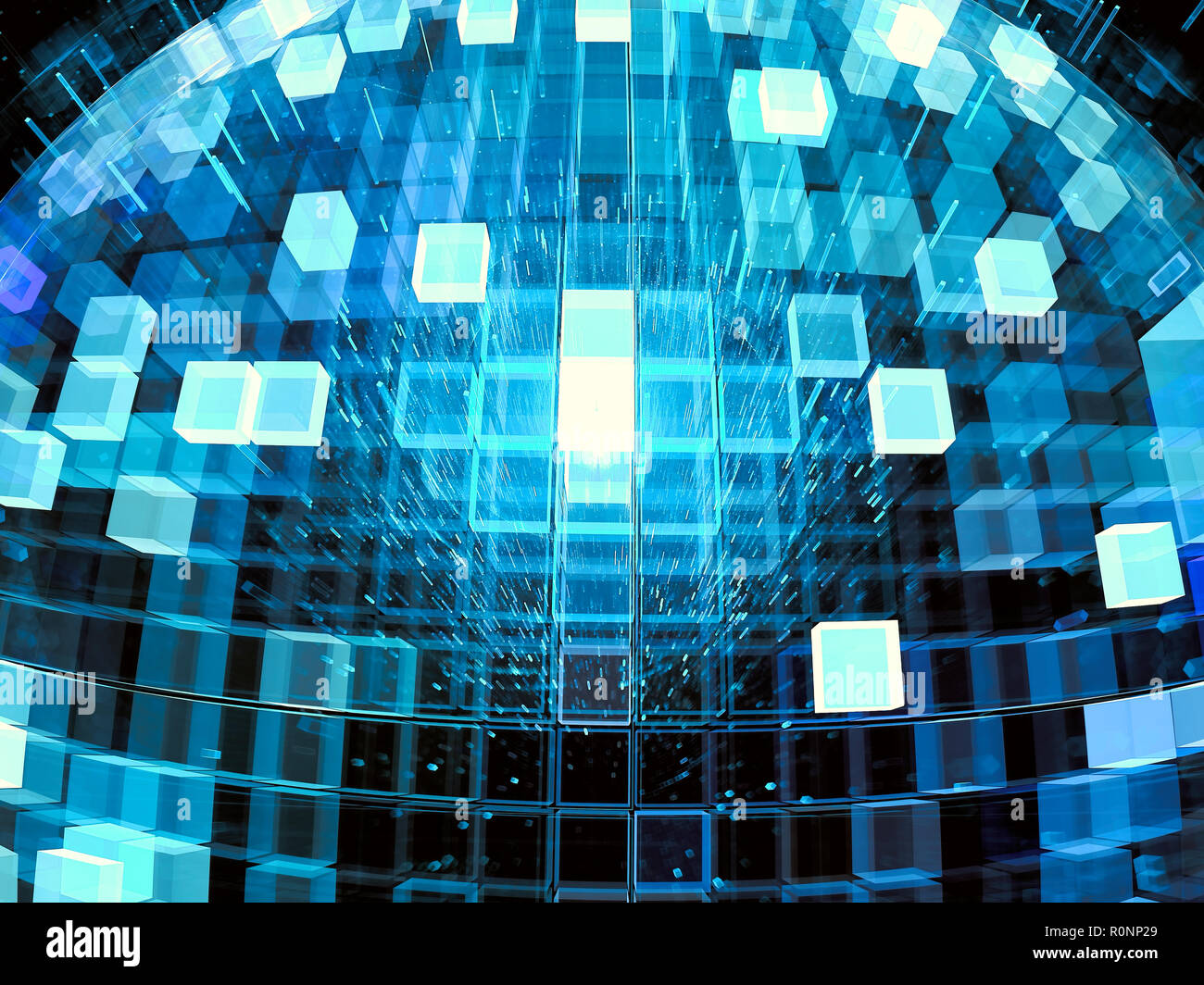 Futuristic construction - dome - abstract digitally generated im Stock ...