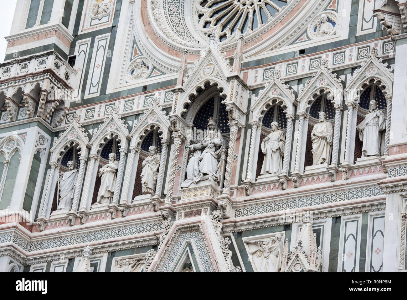 Statue on facade florence cathedral hi-res stock photography and images ...