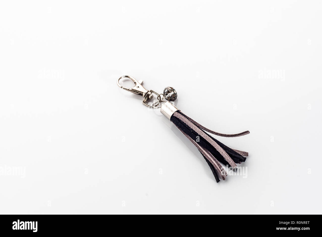 Key ring isolated on a white background Stock Photo - Alamy