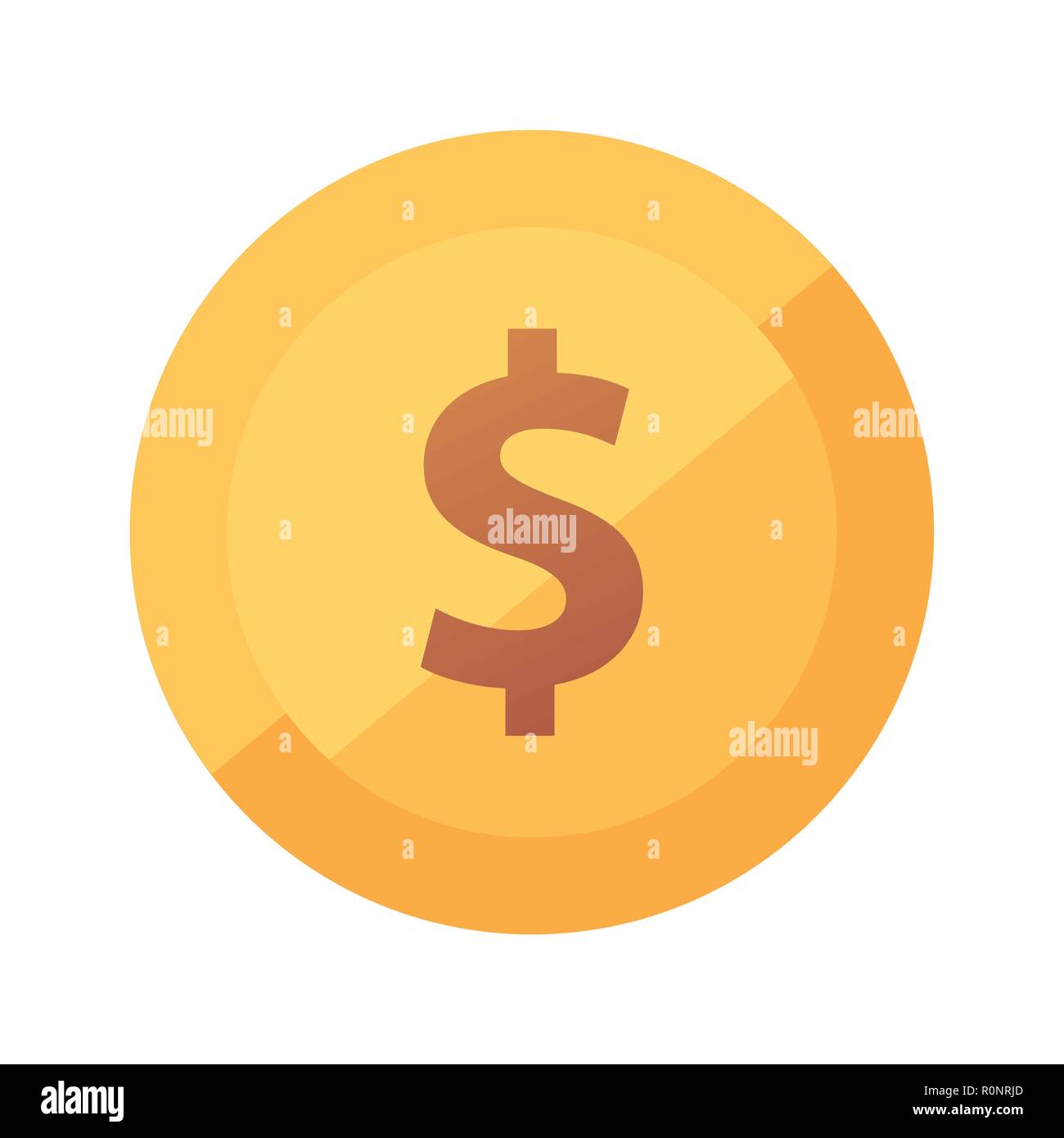 Cartoon illustration gold dollar sign Stock Vector Images - Alamy