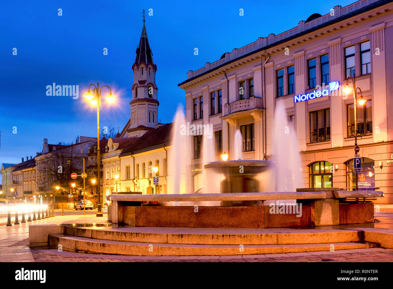 Town hall square, Vilnius, Lithuania Stock Photo - Alamy
