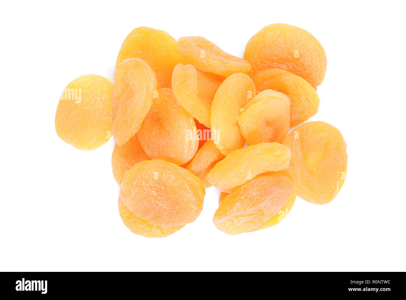 Dried apricot. In high resolution. Isolated on the white background ...