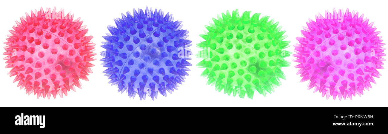 Red, blue, green, pink ball isolated on a White background Stock Photo ...