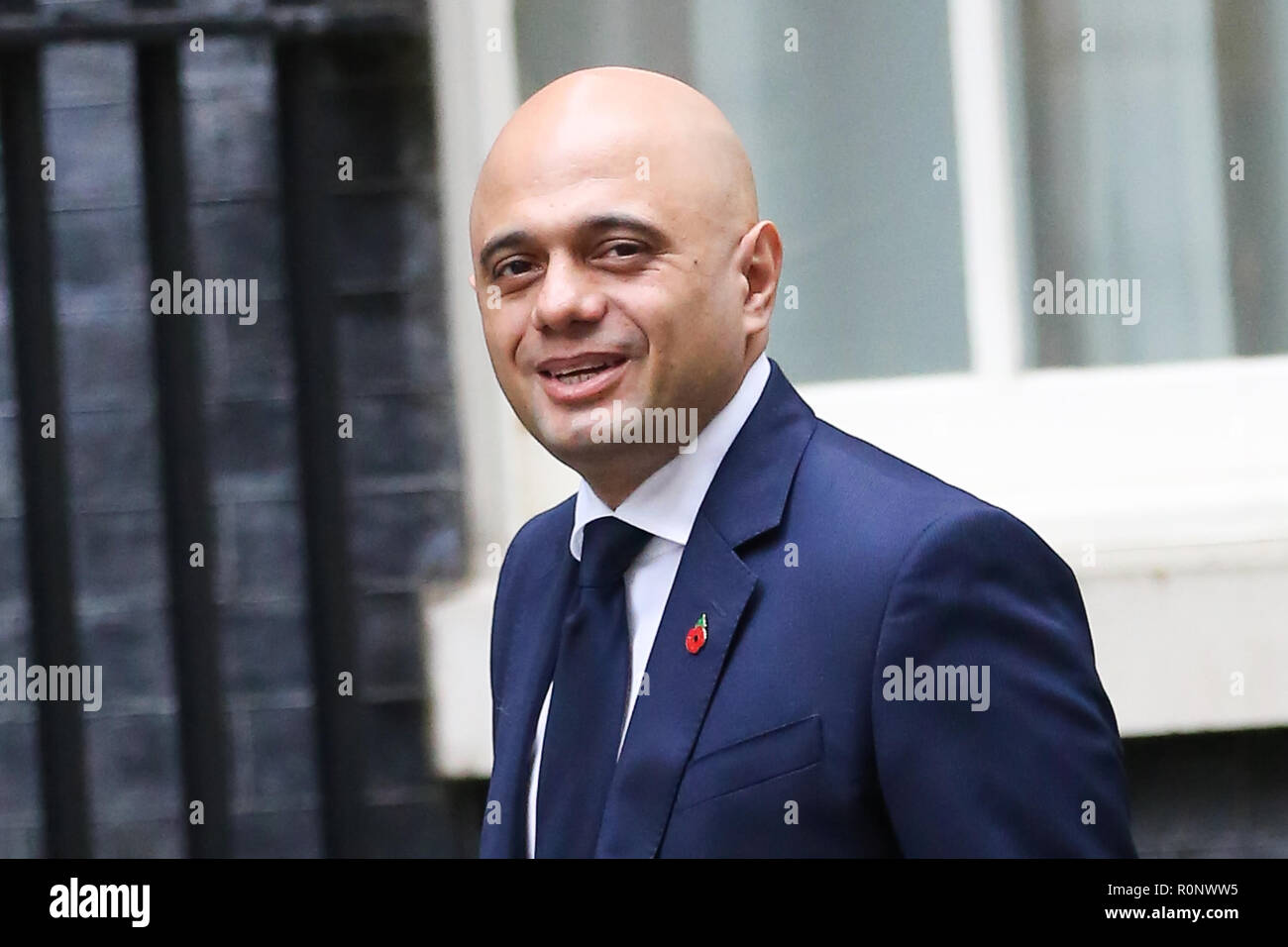 Home secretary sajid javid arriving in downing street hi-res stock ...