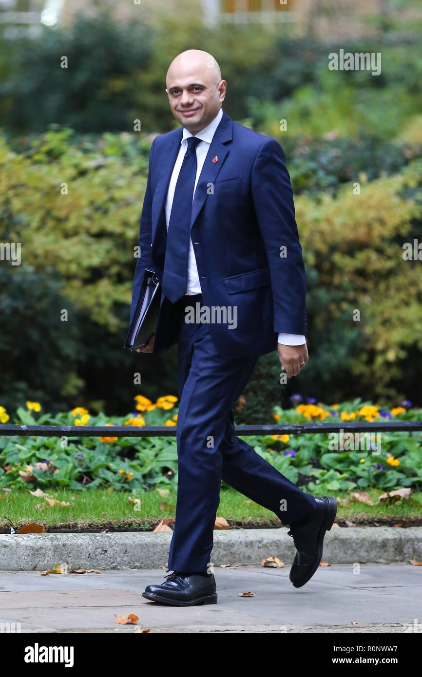Sajid Javid, Home Secretary seen arriving in Downing Street for the ...