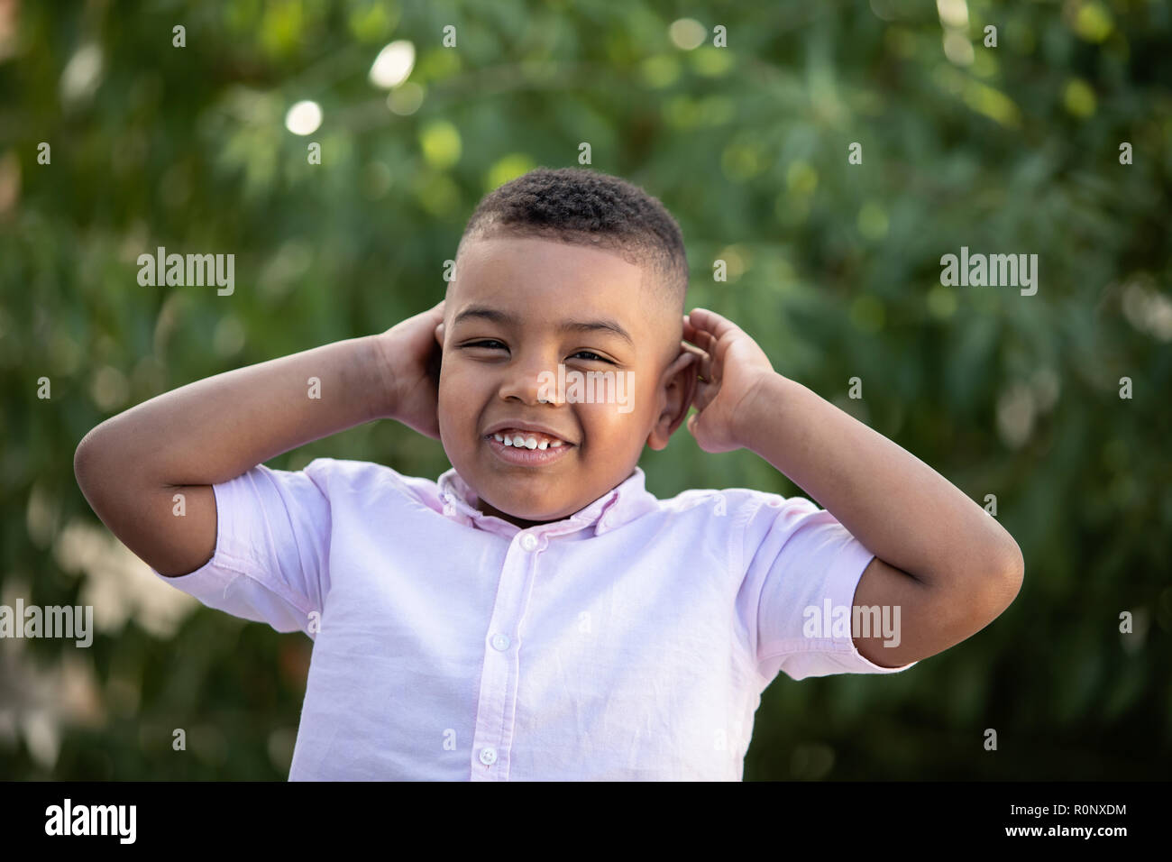Covering ear outside hi-res stock photography and images - Alamy
