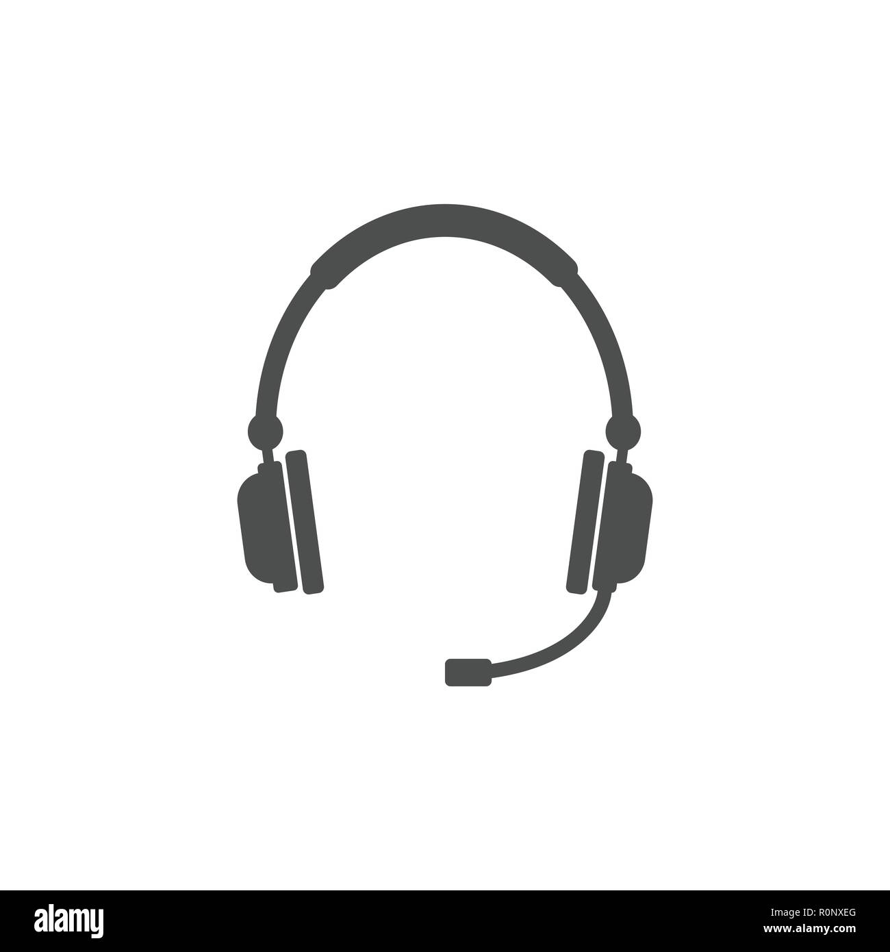 Audio headphones icon. Vector illustration, flat design Stock Vector ...