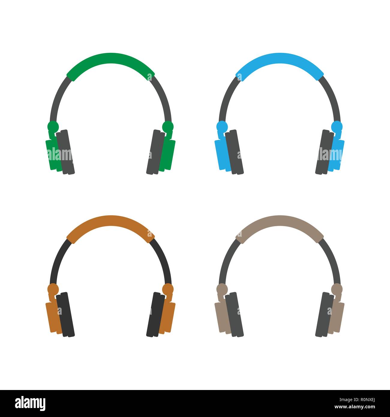 Audio headphones icon. Vector illustration, flat design Stock Vector ...