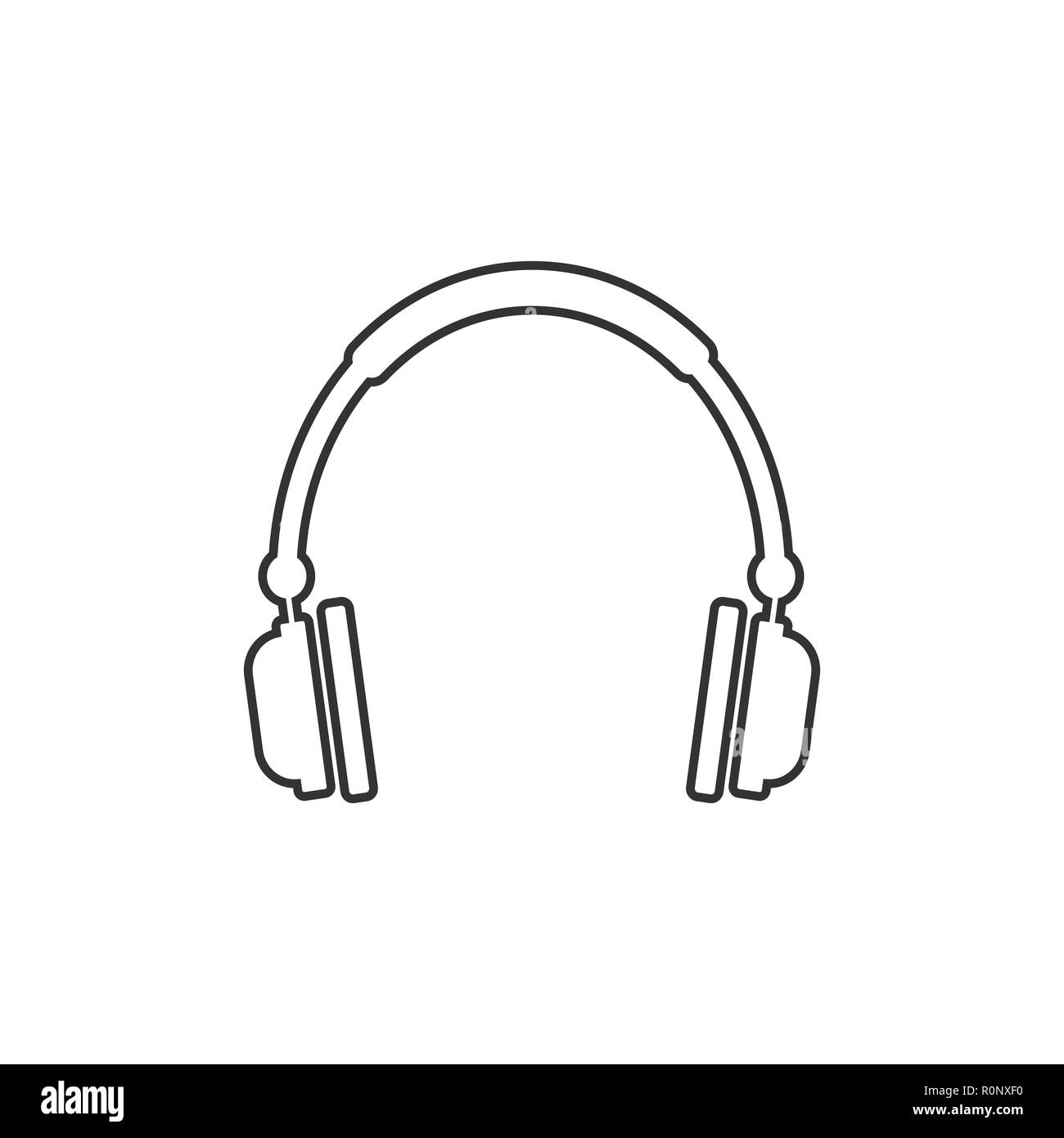 Audio headphones icon. Vector illustration, flat design Stock Vector ...