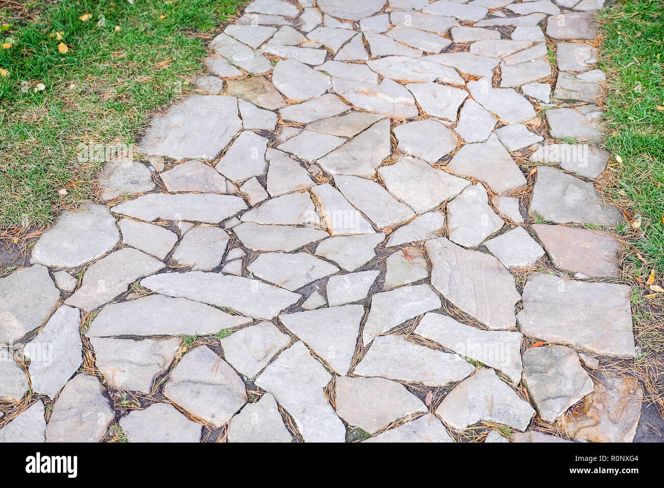 Ancient granite paving. Close-up view from above. Pavement Stock Photo ...