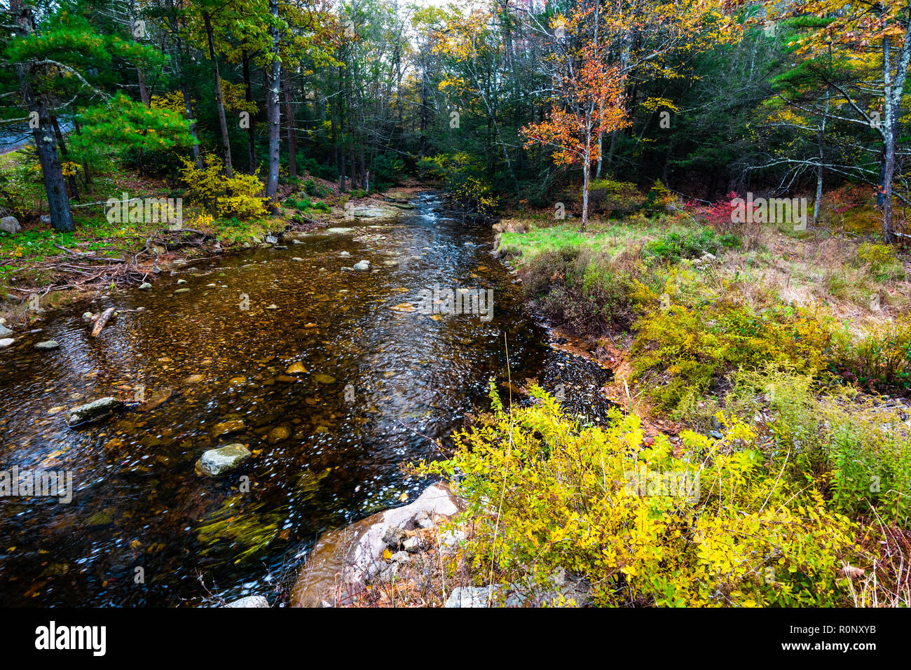 Autumn in Lake Minnewaska State Park, New York: Peters Kill and ...