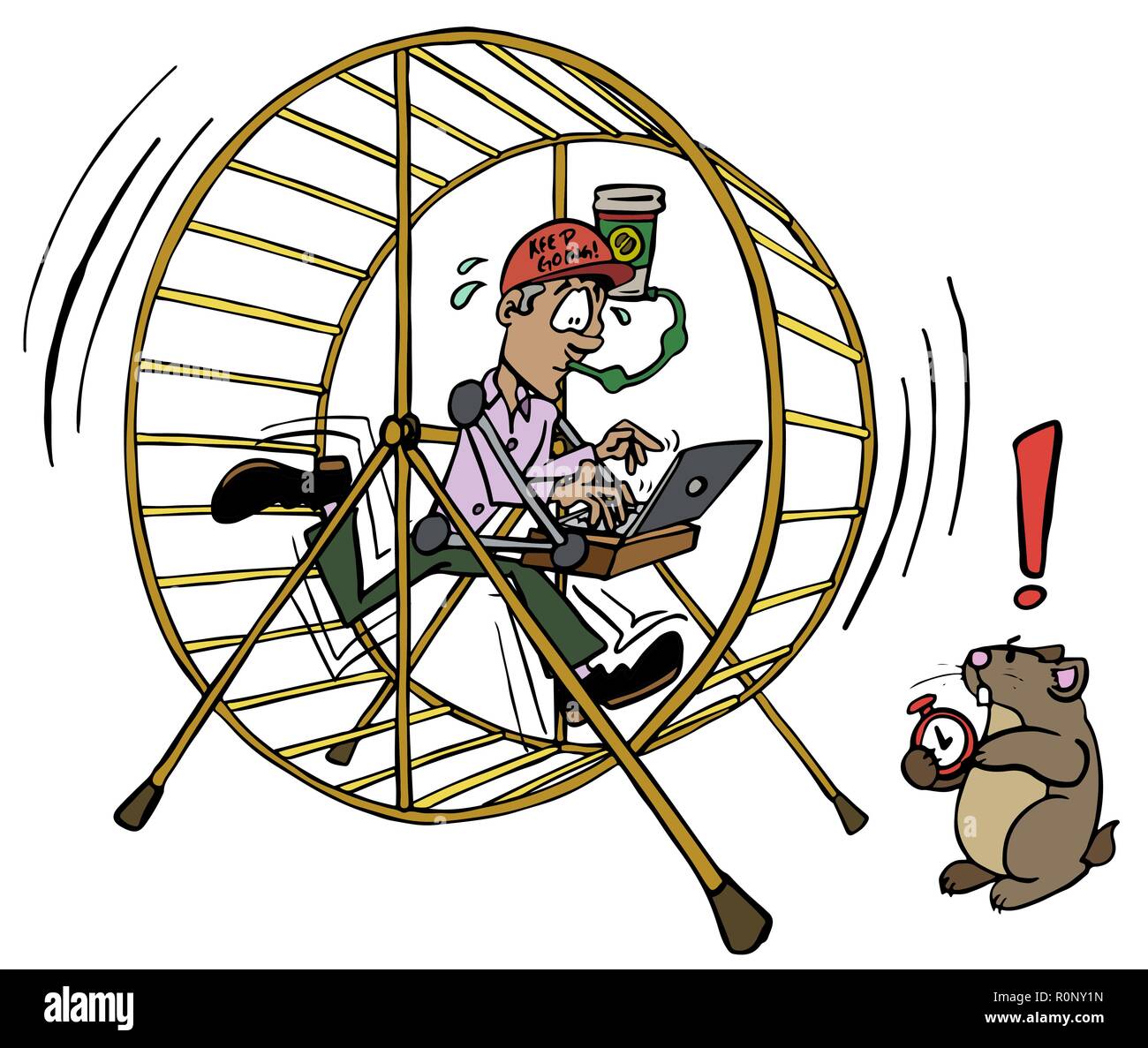 Hamster wheel - Manuel on coffee Stock Vector Image & Art - Alamy