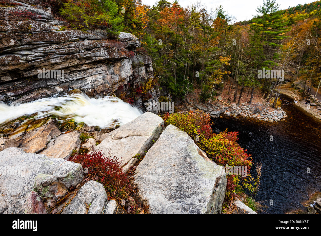 Autumn in Lake Minnewaska State Park, New York: Peters Kill and ...