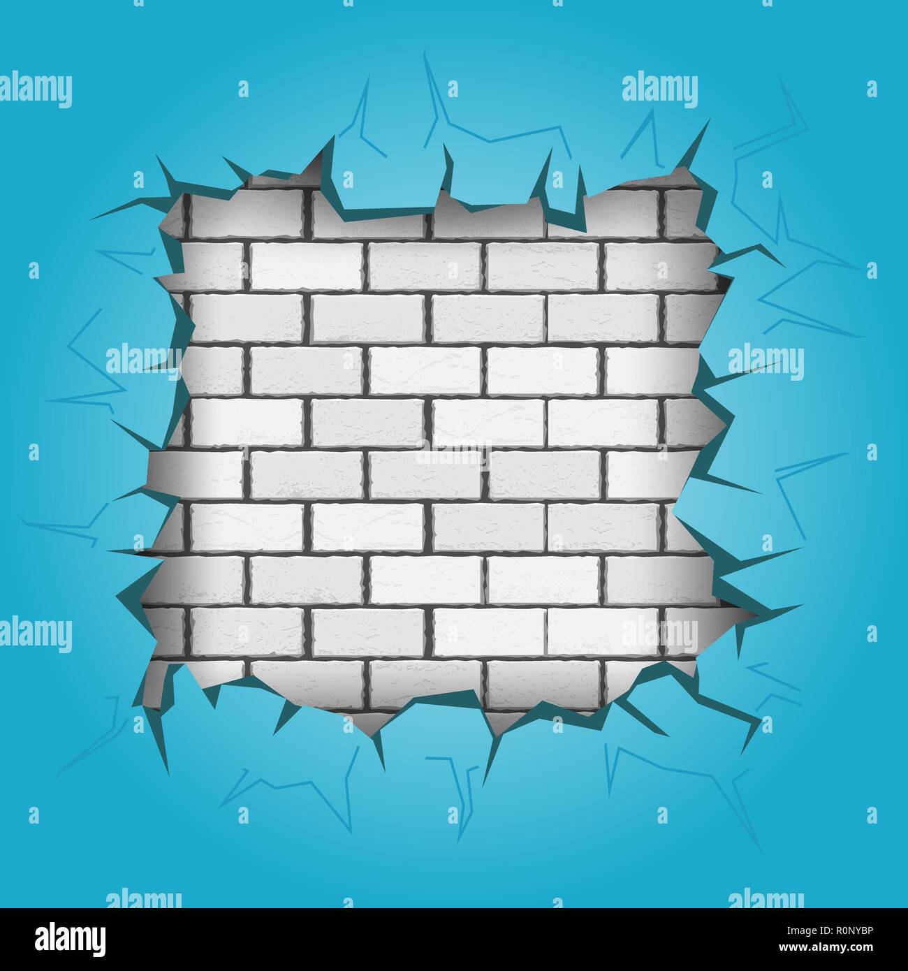 Crack in wall texture Stock Vector Images - Alamy