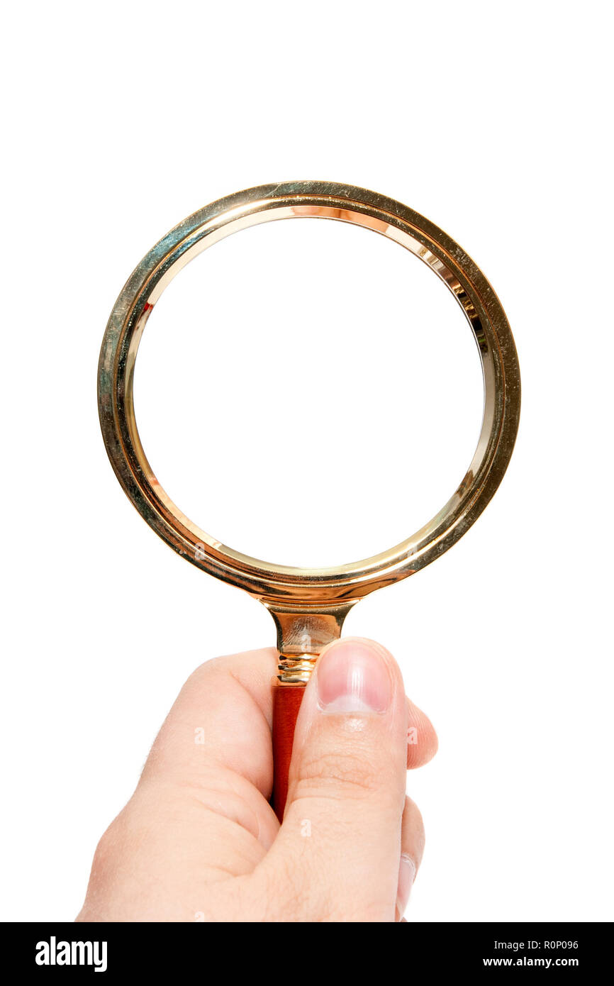 Gold brown magnifying glass hi-res stock photography and images - Alamy