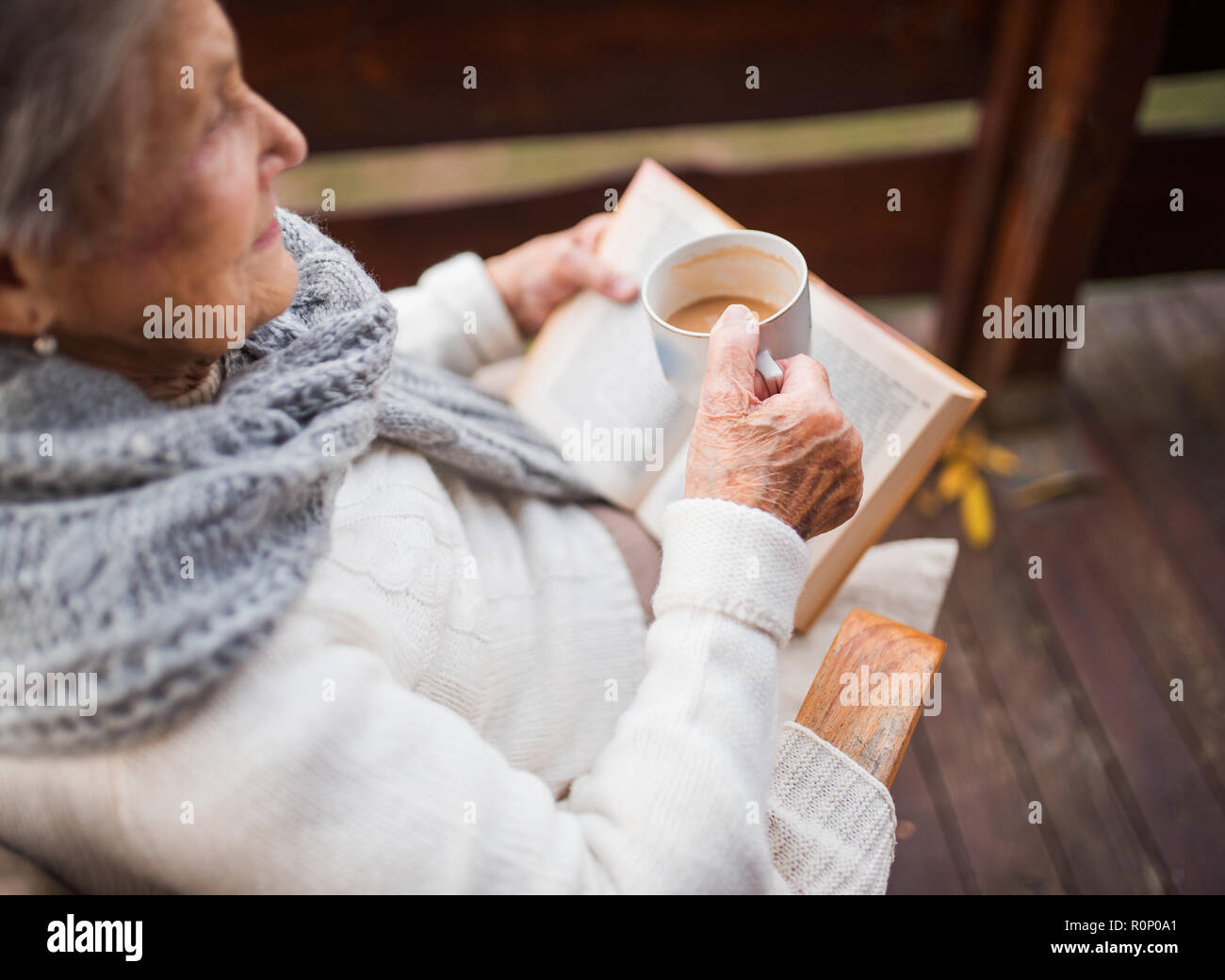 Old lady reading hi-res stock photography and images - Alamy