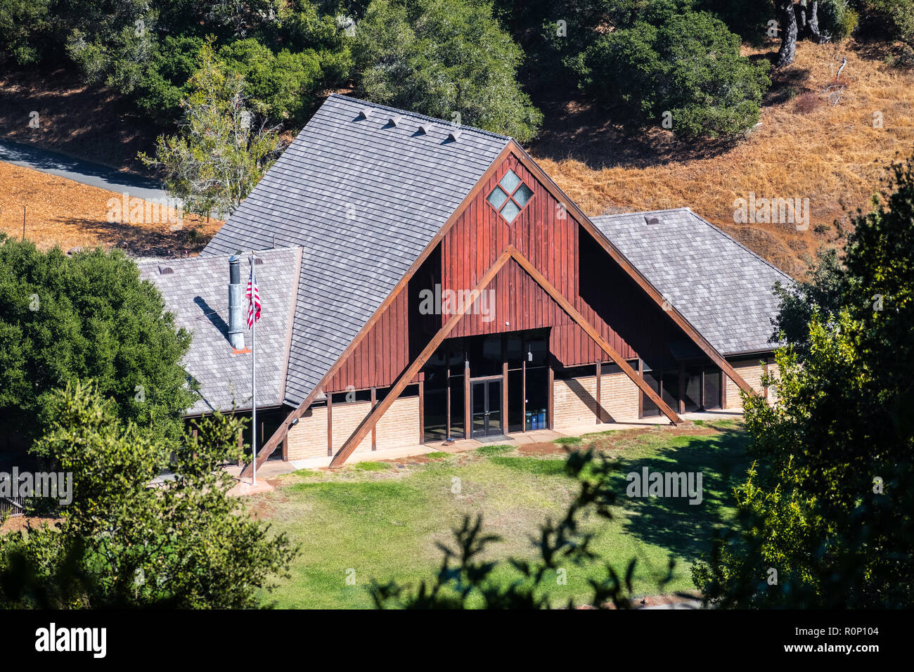 The Visitor Center building in Palo Alto Foothills Park, San Francisco ...