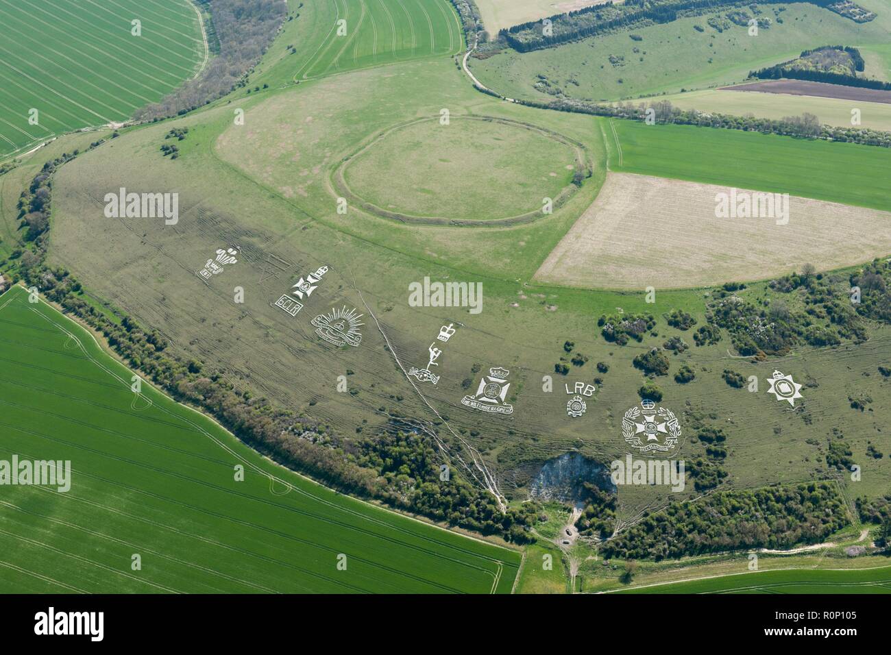 Regimental chalk hillside fovant hi-res stock photography and images ...