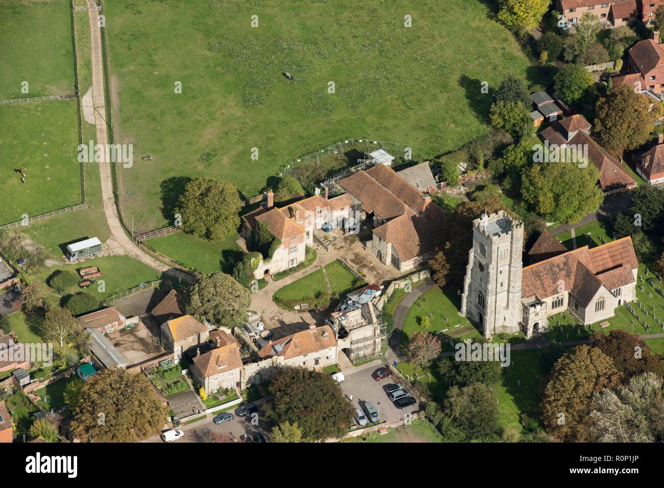 Aerial photograph medieval village hi-res stock photography and images ...