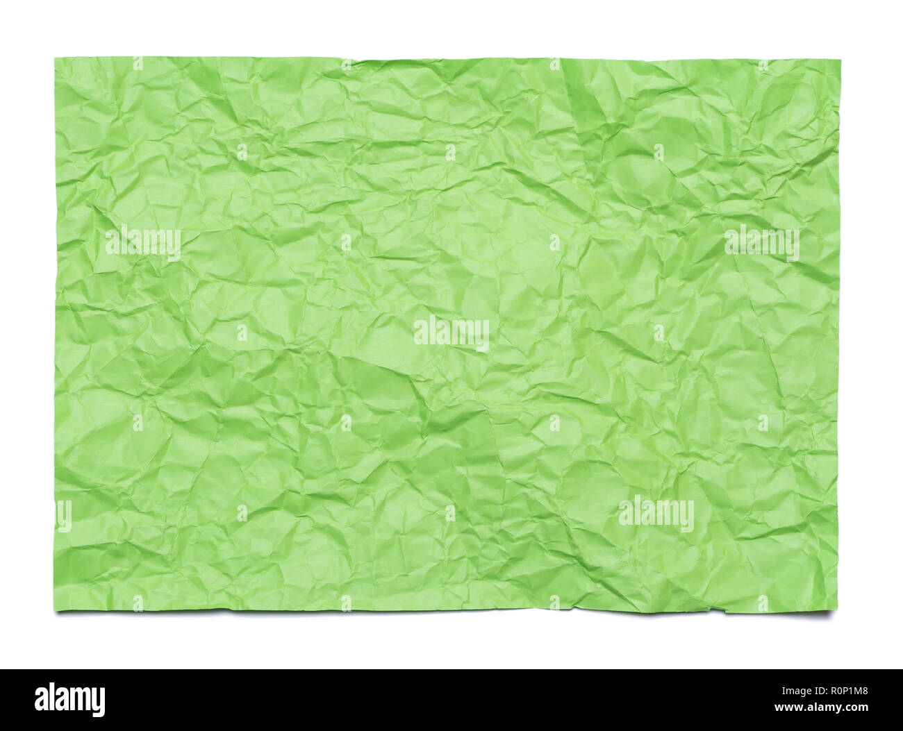 Background of green crumpled sheet of paper Stock Photo - Alamy