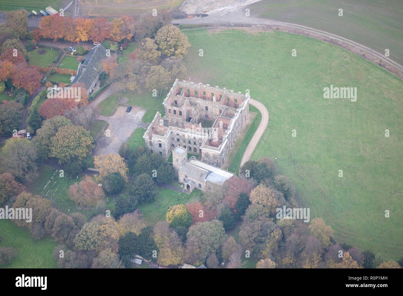 Ruins of Sutton Scarsdale Hall, near Chesterfield, Derbyshire, 2013 ...