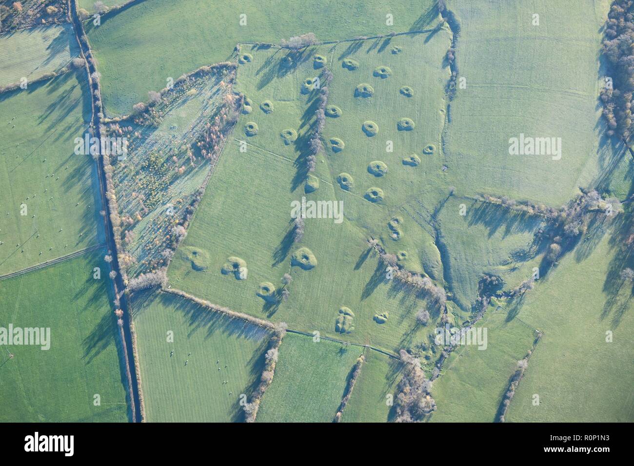 Earthwork remains of medieval or post-medieval mining, near Sleagill ...