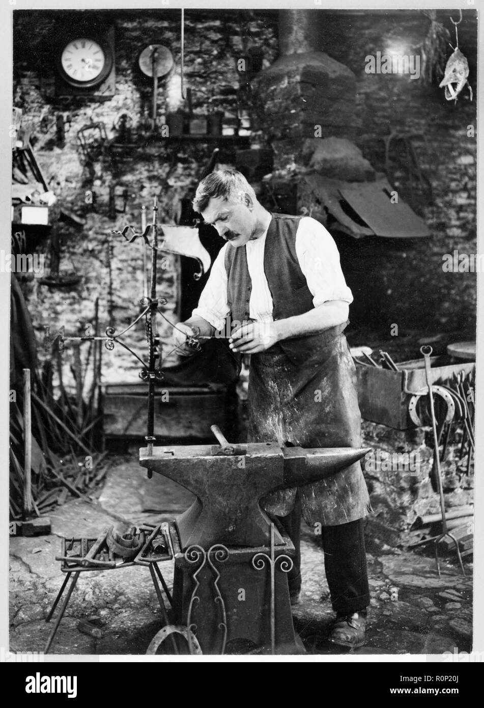 Blacksmith forge Black and White Stock Photos & Images - Alamy