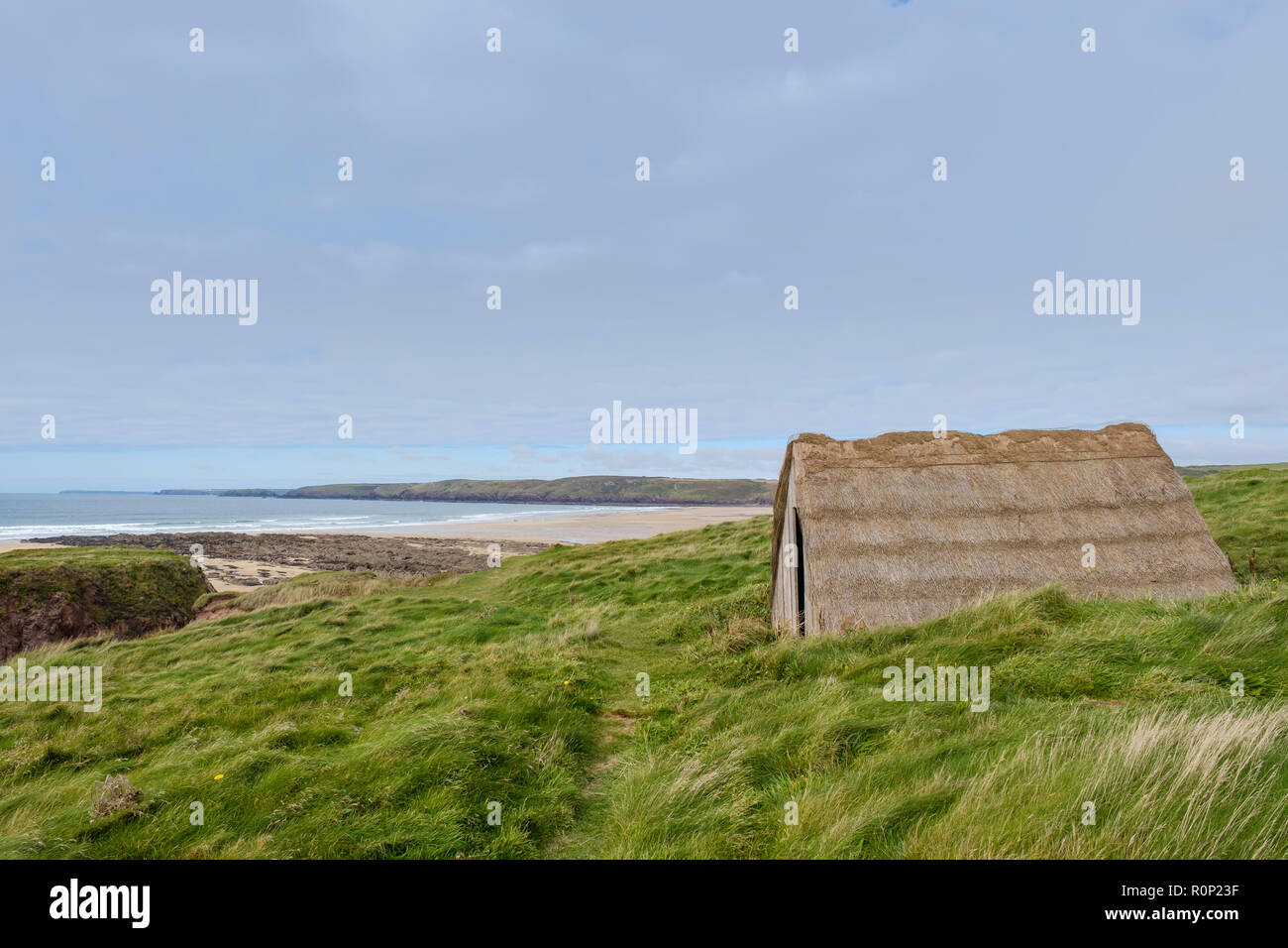 SEAWEED DRYING HUT FRESHWATER WEST PEMBROKESHIRE Stock Photo - Alamy