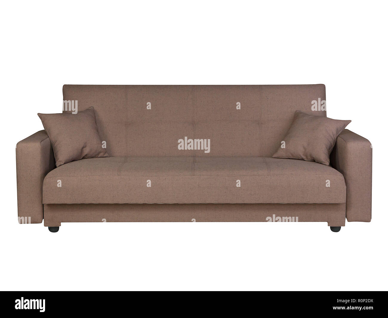 Brown Modern Sofa furniture isolated on white background Stock Photo ...