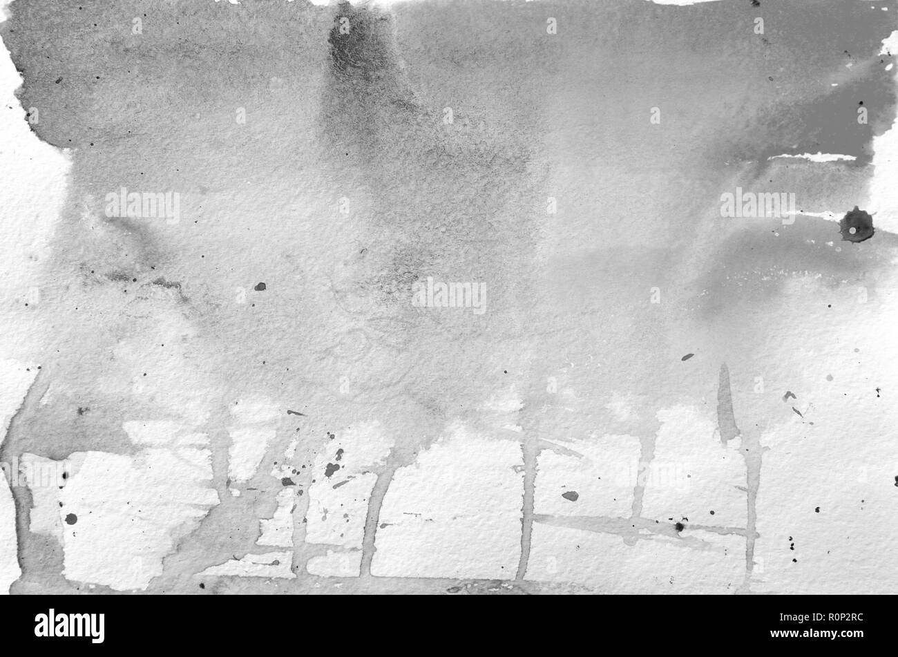 Hand drawn black and white watercolor shape for your design. Creative ...