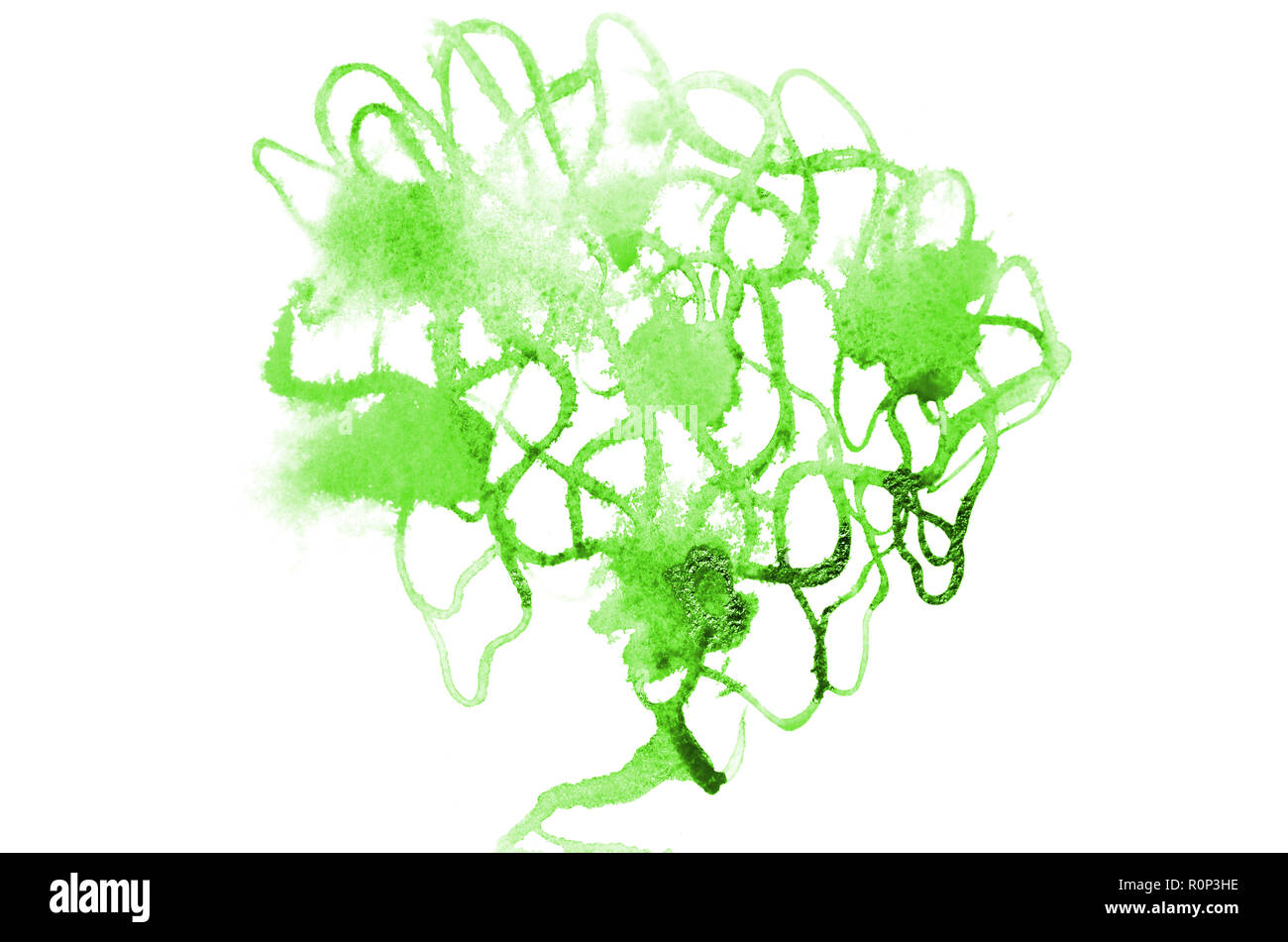 Background image from abstract watercolor stains, forming a form of ...